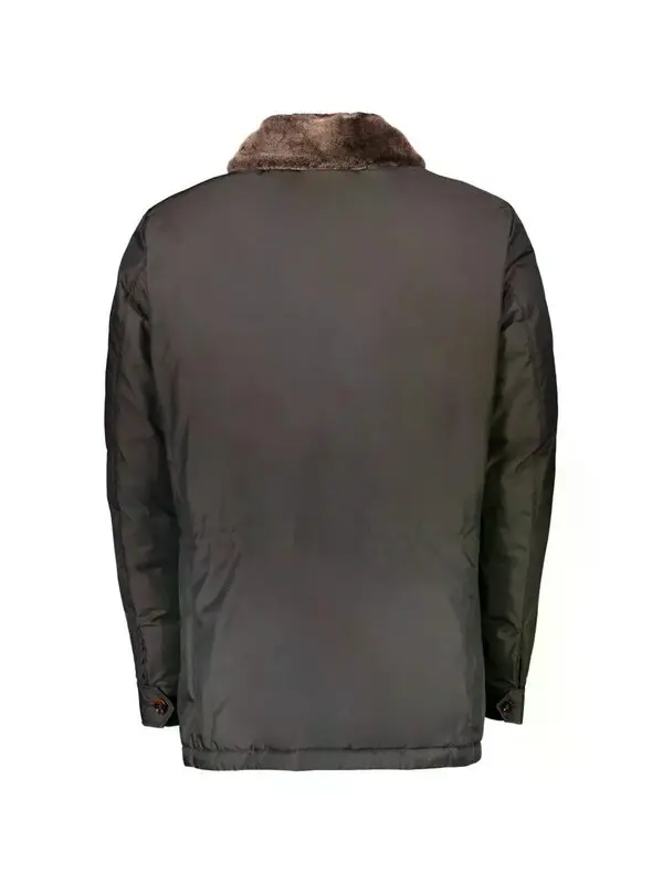 MOORER Fur-collar Padded Jacket