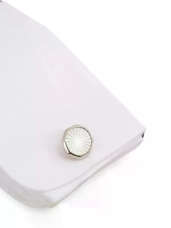 Tateossian Sunburst Semiprecious Sunray-engraved Decagonal Cufflinks
