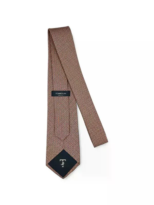 TOMBOLINI Geometric-print Pointed-tip Tie
