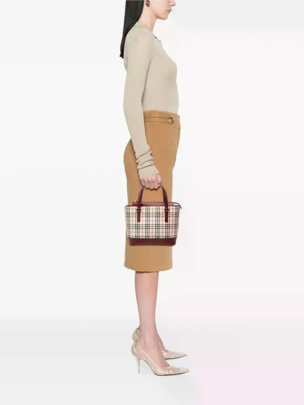Burberry House Check Canvas Tote Bag - Neutrals