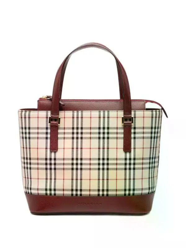 Burberry House Check Canvas Tote Bag - Neutrals
