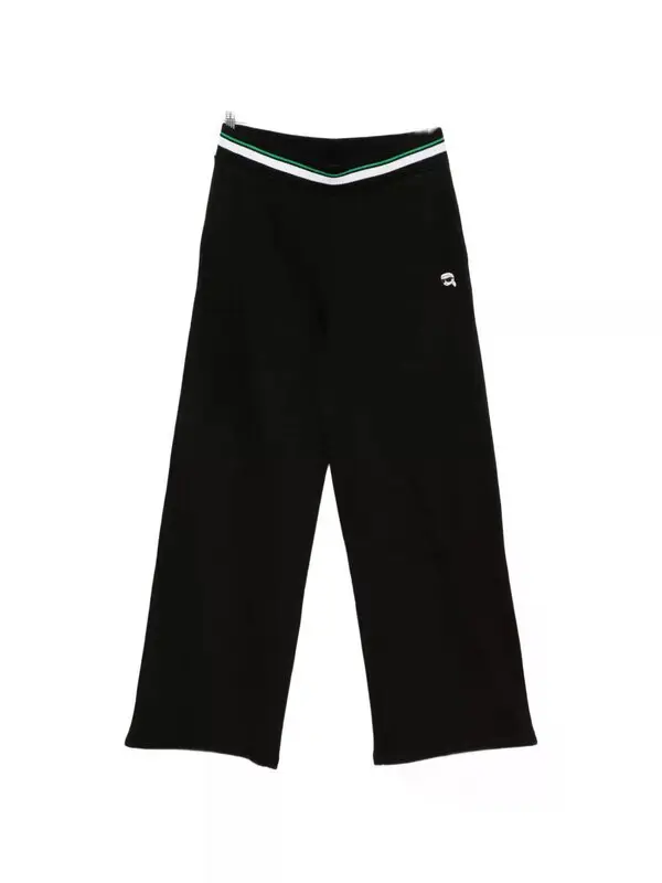 Karl Lagerfeld Ikon Wide-leg Track Pants - Black