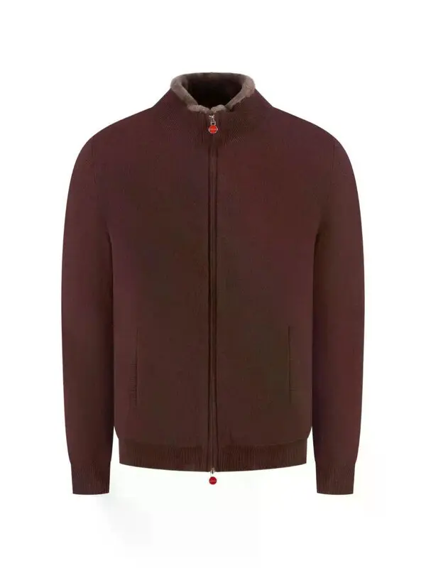 Kiton Shearling-trim Knitted Jacket