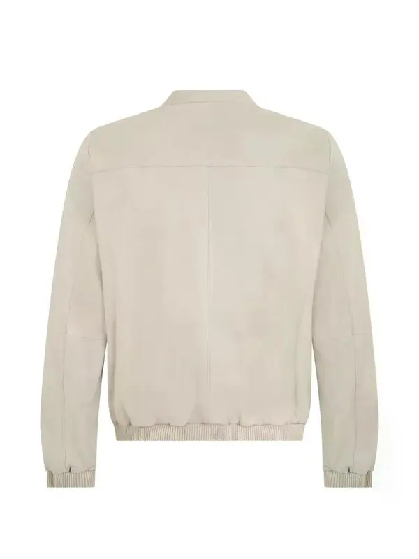 MOORER Leather Zip-up Jacket