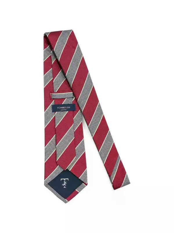 TOMBOLINI Diagonal-stripe Silk-blend Tie