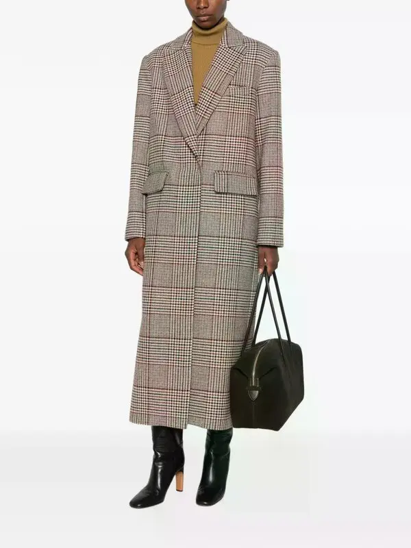 Federica Tosi Prince Of Wales Check Double-breasted Coat