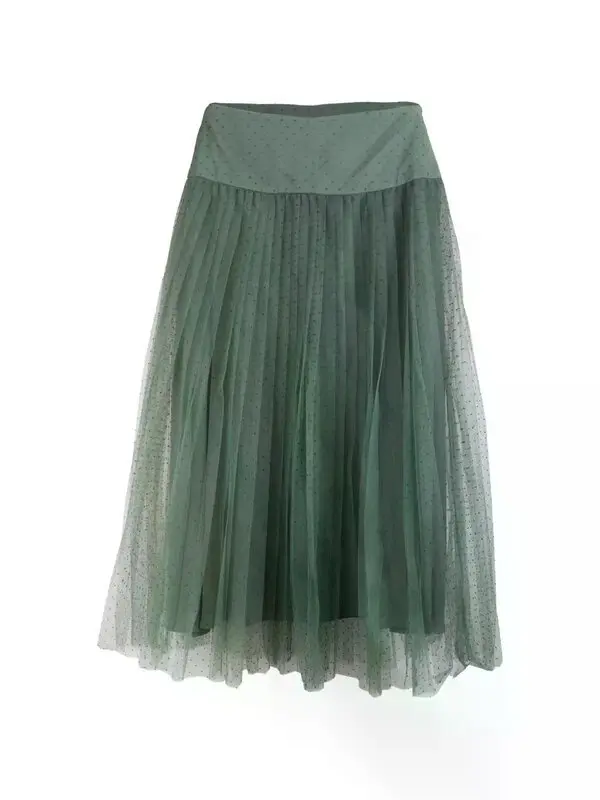 Dior Plumetis Pleated Midi Skirt