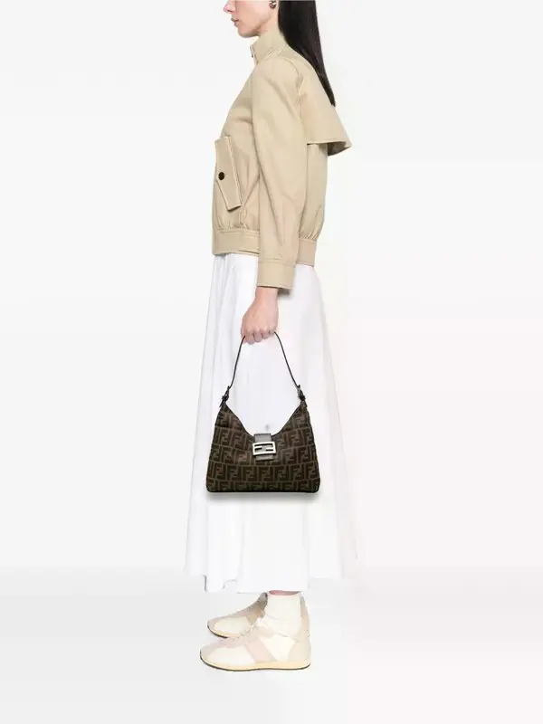 Fendi 2000-2010 Zucca Canvas Shoulder Bag