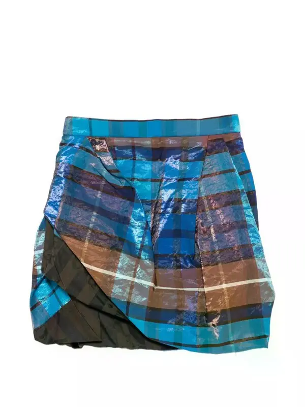 VIVIENNE WESTWOOD Zora Plaid-pattern Mini Skirt - Blue