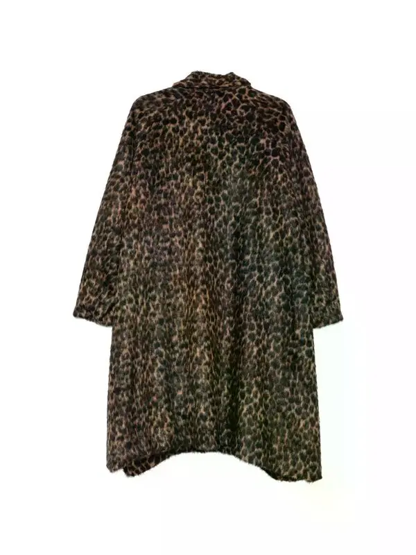 RUNDHOLZ Leopard-jacquard Single-breasted Coat - Brown