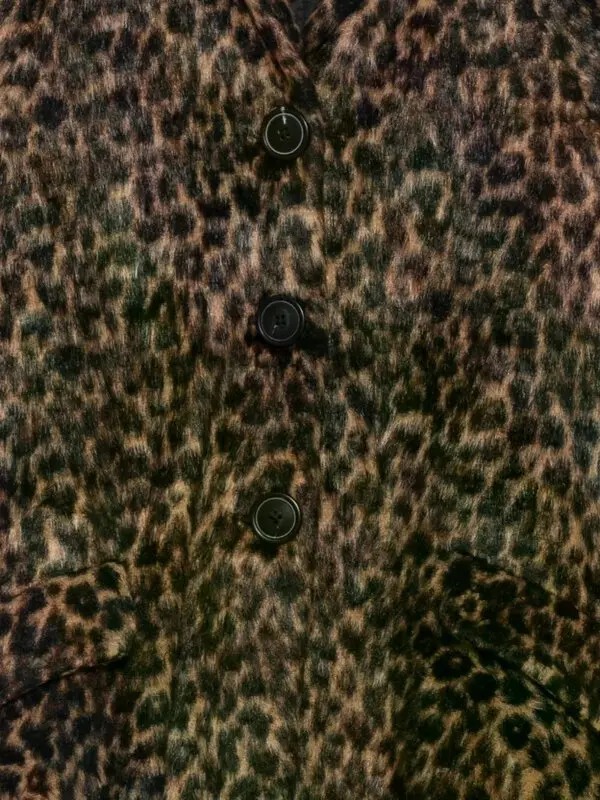 RUNDHOLZ Leopard-jacquard Single-breasted Coat