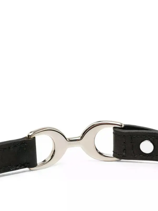 Hermès 2011 Swift Palladium Plated Pavane Double Tour Bracelet