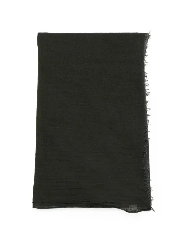 Destin Frayed-detail Scarf - Green