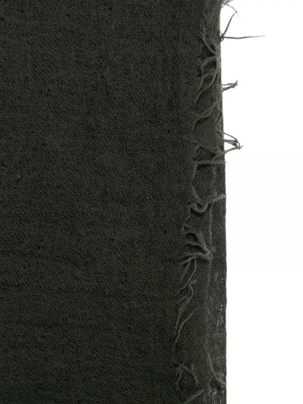 Destin Frayed-detail Scarf - Green