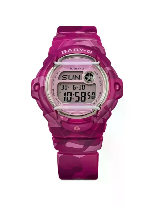 G-Shock Digital Watch With Camouflage Strap - Pink