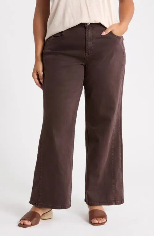 Kut From The Kloth Meg High Waist Wide Leg Jeans - Chocolate