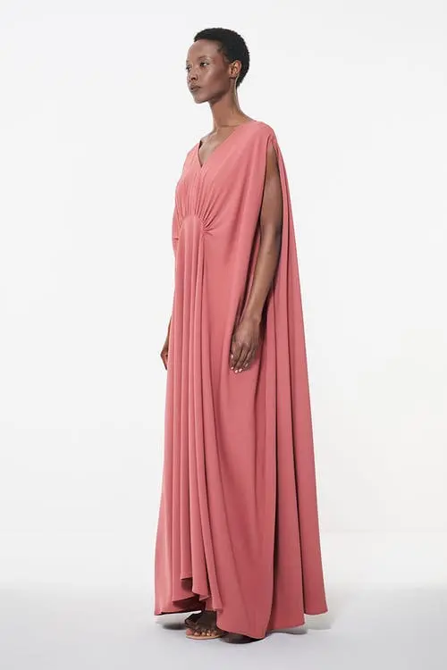 LEEM Gathered Marked Waist Dress