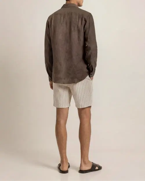 Orlebar Brown Ridley Lino Relaxed Linen Overhead Shirt