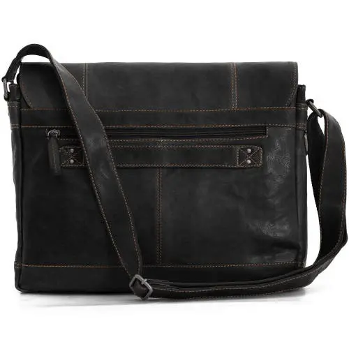 JACK GEORGES Voyager Full-size Messenger Bag - Black