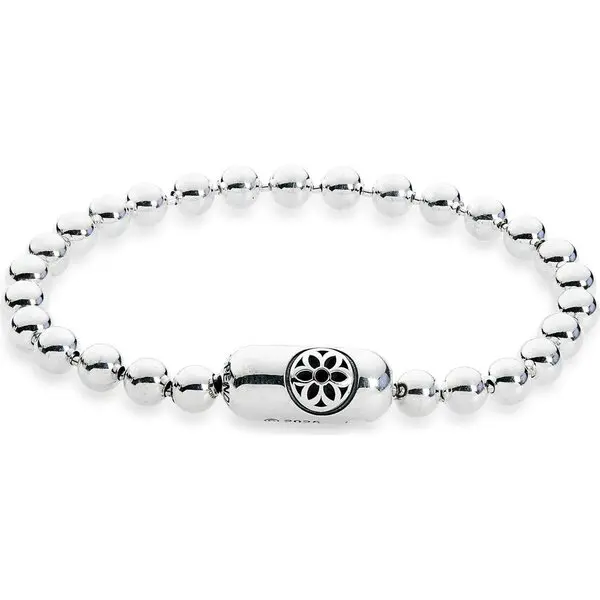 Good Art Hlywd Rosette Poplock Ball-chain Bracelet - Sterling Silver