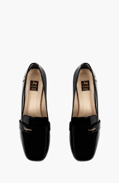 CAVALINHO Enchante Block Heel Patent Leather Loafers - Black