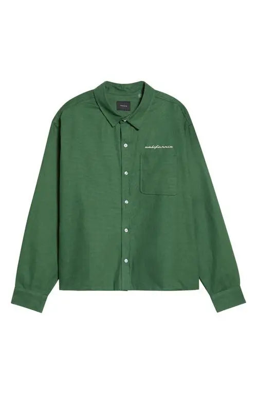 PACSUN Sportster Cotton Canvas Button-up Shirt