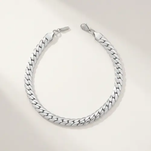 BLISS DIAMOND 8mm Link Chain Anklet Plated, 10
