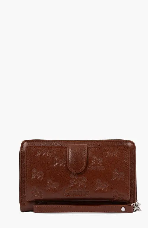 CAVALINHO Cavalo Lusitano Leather Wristlet Wallet 213 - Camel Brown