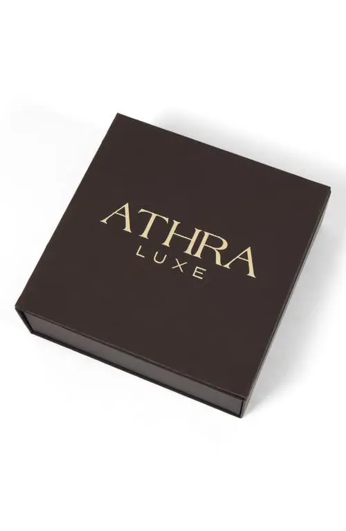 ATHRA LUXE Cubic Zirconia Bamboo Hoop Earrings