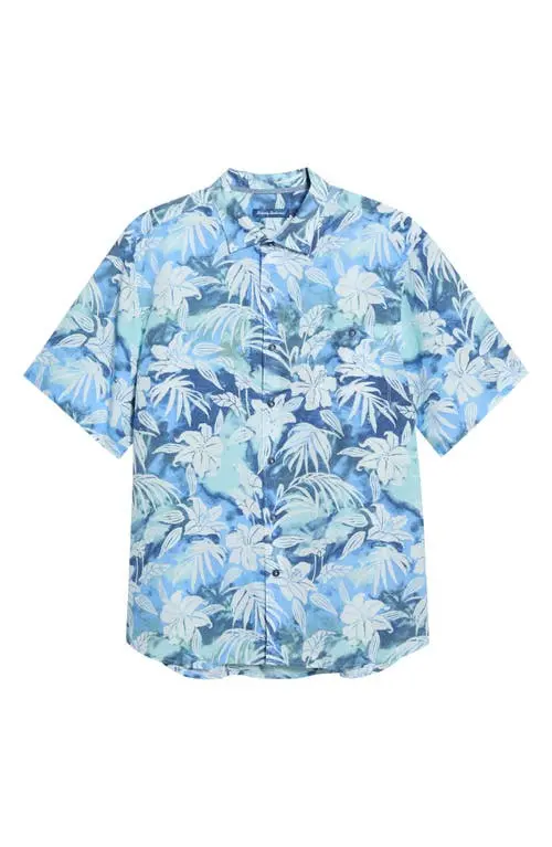 Tommy Bahama Sand Sunset Ombre Floral Shirt - Spring Sky