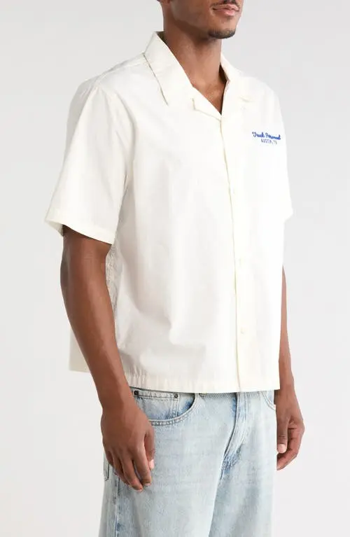 PACSUN Track Embroidered Cotton Camp Shirt