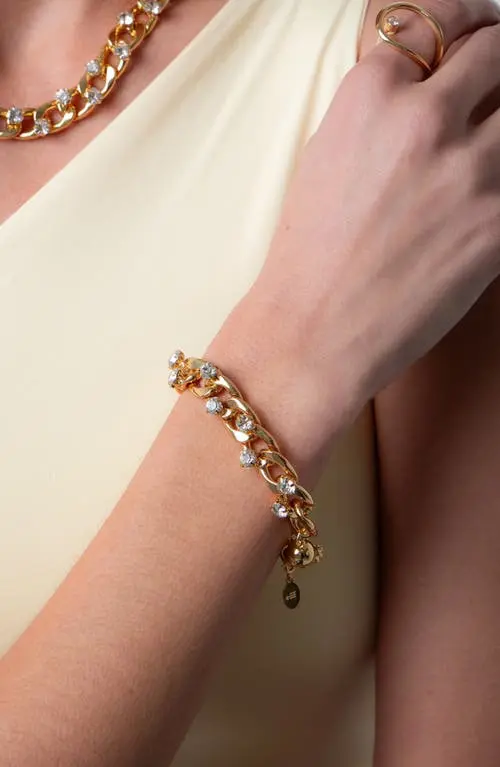 MELANIA CLARA Galaxy Cubic Zirconia Curb Chain Bracelet