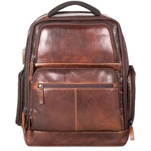 JACK GEORGES Voyager Large Tech Backpack - Brown