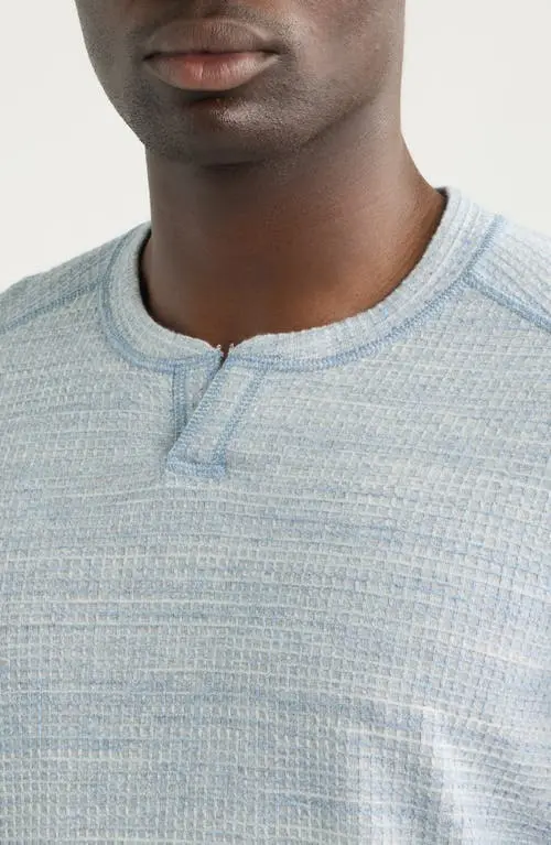 Tommy Bahama Reversible Textured Sweatshirt - Dockside Blue Heather