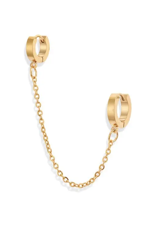 ELLIE VAIL JEWELRY Viola Double Huggie Hoop Earring - Gold