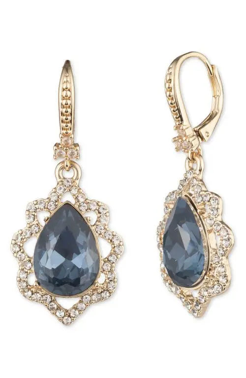 Marchesa Replenishment Crystal Pear Drop Earrings - Blue