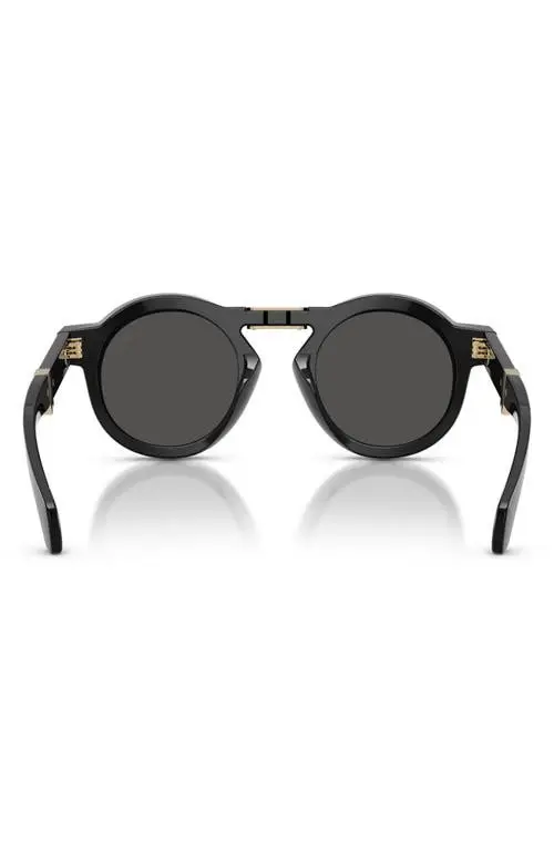 Moncler Glisse 47mm Small Round Sunglasses