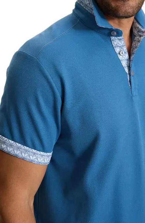 Tommy Bahama Etched Geo 5 O'clock Polo - Bengal Blue