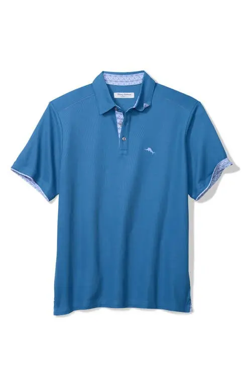 Tommy Bahama Etched Geo 5 O'clock Polo - Bengal Blue