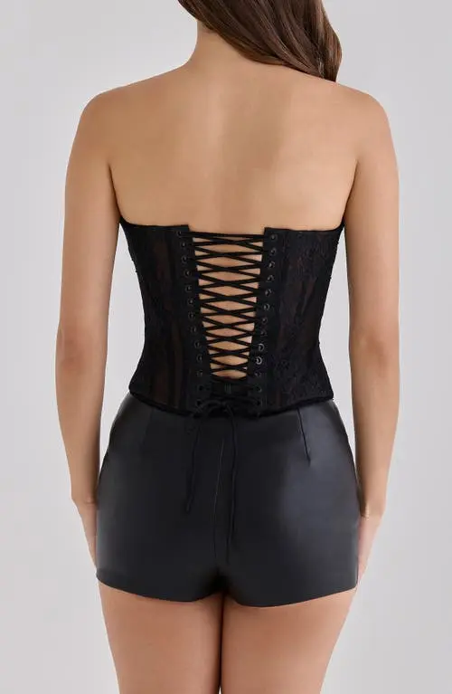 House Of Cb Mira Strapless Lace Corset Top