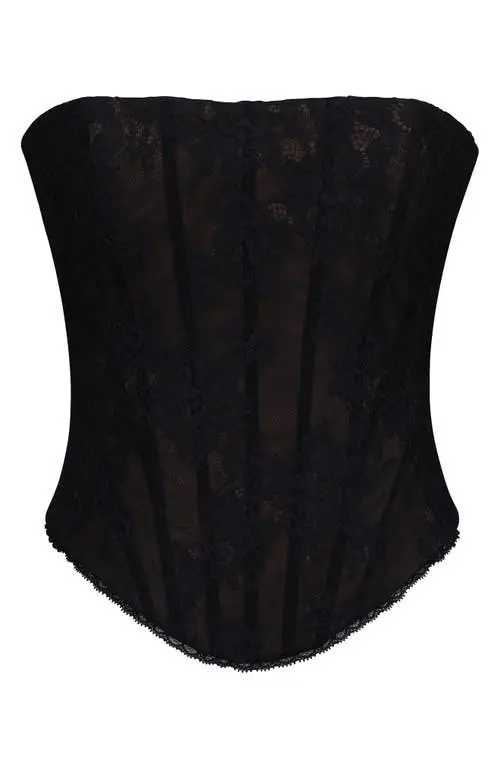 House Of Cb Mira Strapless Lace Corset Top