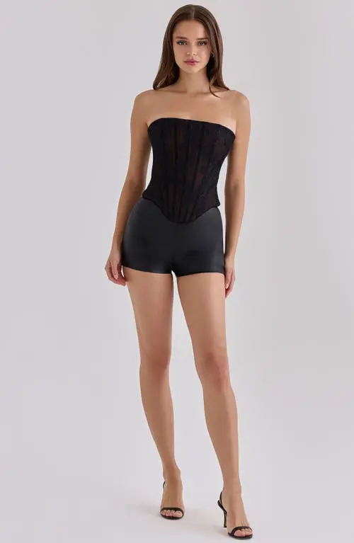 House Of Cb Mira Strapless Lace Corset Top
