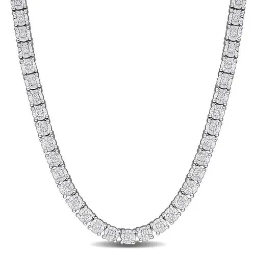 JULIANNA B. Lab-grown Diamond Tennis Necklace - Sterling Silver