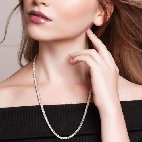 JULIANNA B. Lab-grown Diamond Tennis Necklace