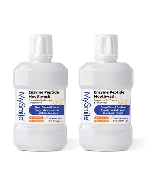 MYSMILE Enzyme Peptide Ning Mouthwash - White