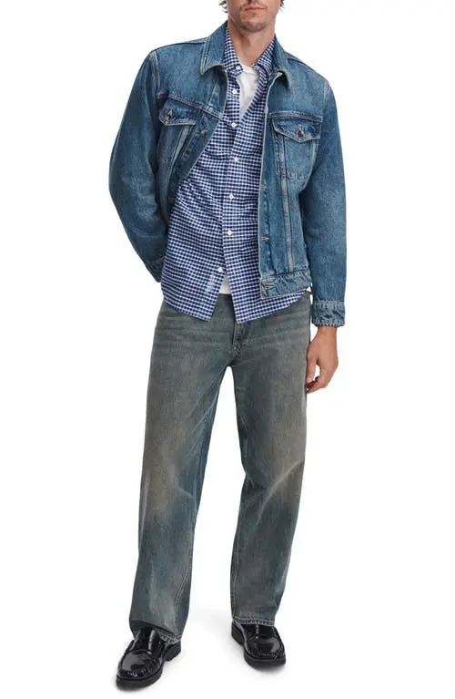 Rag & Bone Classic Plaid Cotton Oxford Shirt
