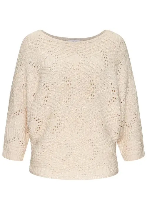 LASCANA Oversized Open Work Sweater