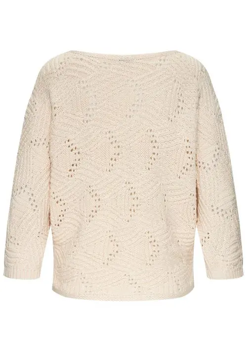 LASCANA Oversized Open Work Sweater