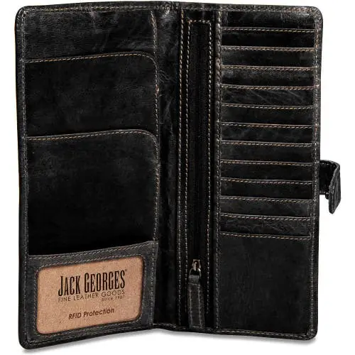 JACK GEORGES Voyager Travel Wallet - Black