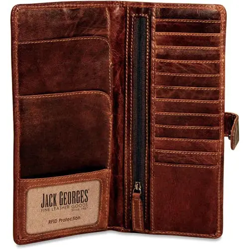JACK GEORGES Voyager Travel Wallet - Brown